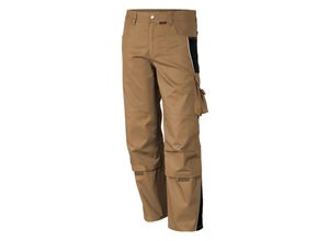 4046987028398 - Arbeitshose pro in khaki schwarz Größe 58 - Bundhose mg 245 g - PROfessionals-Werkstatthose - khaki schwarz - 58 - Qualitex