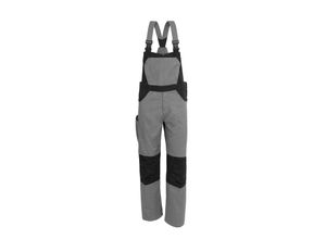 4046987058845 - Arbeitshose X-Serie in grau schwarz Größe 56 - X-trem strapazierfähige Latzhose - Blaumann - grau schwarz - 56 - Qualitex