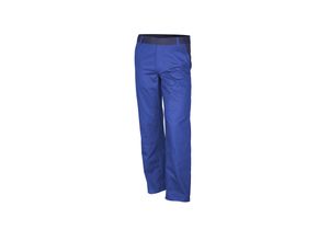 4046987062477 - Arbeitshose basic 2-farbig in kornblau marine Größe 62 - Bundhose bw 240 g - standard Werkstatthose - kornblau marine - 62 - Qualitex