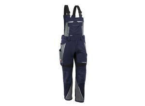 4059737005280 - Arbeitshose iron in marine grau Größe 29 - moderne Latzhose - funktionaler Blaumann - marine grau - 29 - Qualitex