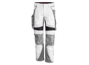 4059737010819 - QUALITEX HIGH QUALITY WORKWEAR Bundhose IRON weiß grau Herren 122