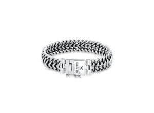 4056261057709 - Armband KUZZOI Herren Panzerarmband Gliederkette 925er Silber Armbänder Gr 19 cm ohne Stein Silber 925 (Sterlingsilber) silberfarben (silber) Herren Armbänder Silber