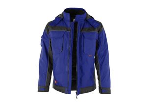 4046987041564 - Arbeitsjacke pro in kornblau schwarz Größe 4XL - wetterfeste Winterjacke - Arbeitsjacke eisige Tage - kornblau schwarz - 4XL - Qualitex