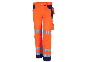 4046987035822 - Arbeitshose pro Warnschutz in warnorange marine Größe 94 - Bundhose - Warnschutz für PROfessionals - warnorange marine - 94 - Qualitex