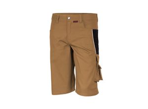 4046987029098 - ArbeitsshortsPRO in khaki schwarz Größe 46 - kurze Arbeitshose mg 245 g - für PROfessionals - khaki schwarz - 46 - Qualitex