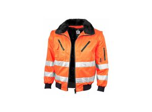 4046987026561 - Arbeitsjacke pro Warnschutz in warnorange Größe 3XL - Pilotenjacke - Warnschutz für PROfessionals - warnorange - 3XL - Qualitex