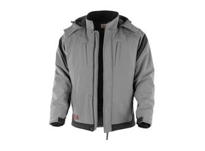 4046987041380 - Arbeitsjacke pro in grau schwarz Größe xxl - wetterfeste Winterjacke - Softshelljacke - grau schwarz - xxl - Qualitex