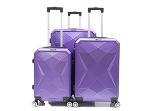 4255698221848 - Reisekoffer ABS-03 Koffer 3-teilig Hartschale Trolley Set Kofferset Handgepäck Gepäck Reisetasche