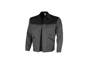 4046987011499 - Arbeitsjacke image in mittelgrau schwarz Größe 64 - Bundjacke mg 300 g - stylische Werkstattjacke - mittelgrau schwarz - 64 - Qualitex