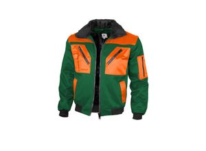 4046987026462 - Arbeitsjacke zweifarbig in grün orange Größe xxl - modische Pilotenjacke - ideale Übergangsjacke - grün orange - xxl - Qualitex