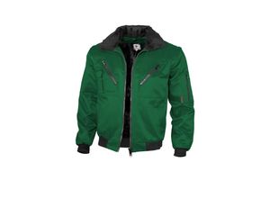 4046987024475 - Arbeitsjacke einfarbig in grün Größe 4XL - klassische Pilotenjacke - ideale Übergangsjacke - grün - 4XL - Qualitex