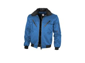 4046987024390 - Arbeitsjacke einfarbig in royalblau Größe 3XL - klassische Pilotenjacke - ideale Übergangsjacke - royalblau - 3XL - Qualitex