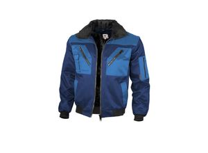 4046987024826 - Arbeitsjacke zweifarbig in marine royal Größe 3XL - modische Pilotenjacke - ideale Übergangsjacke - marine royal - 3XL - Qualitex