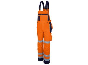 4046987035464 - Arbeitshose pro Warnschutz in warnorange marine Größe 60 - Latzhose - Warnschutz für PROfessionals - warnorange marine - 60 - Qualitex