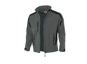 4046987025144 - Arbeitsjacke classic in grau schwarz Größe s - atmungsaktive Übergangsjacke - Softshelljacke - grau schwarz - s - Qualitex