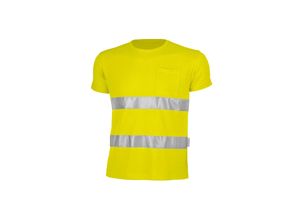 4046987025854 - Arbeitsshirt pro Warnschutz in warngelb Größe 3XL - Warnschutz-Arbeitsshirt für PROfessionals - warngelb - 3XL - Qualitex