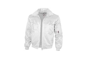 4046987024666 - Arbeitsjacke einfarbig in weiß Größe xl - klassische Pilotenjacke - ideale Übergangsjacke - weiß - xl - Qualitex