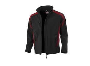 4046987025724 - Arbeitsjacke classic in schwarz rot Größe m - atmungsaktive Übergangsjacke - Softshelljacke - schwarz rot - m - Qualitex