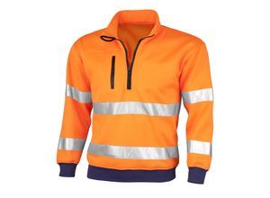 4046987030797 - Arbeitsshirt pro Warnschutz in warnorange Größe 6XL - Warnschutz-Arbeitssweatshirt für PROfessionals - warnorange - 6XL - Qualitex