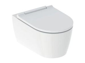 4025416301653 - Geberit One Wand-WC Tiefspüler wandhängend TurboFlush mit WC-Sitz mit Absenkautomatik Farbe Keramik weiss KeraTect Designabdeckung weiss