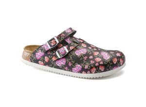 4043734854262 - Clog Kay Superlauf Birko-Flor Blooming Roses Black schmal Gr 39 - Birkenstock