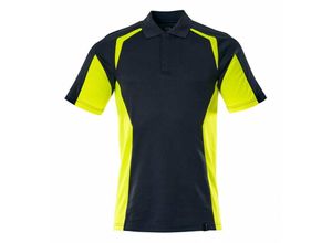 5711074974245 - Polo-Shirt moderne Passform Polo-shirt Gr 2XL schwarzblau hi-vis gelb - Mascot