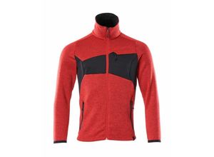 5711074649204 - Accelerate Strickpullover mit Reißverschluss Gr 2XL verkehrsrot schwarz - verkehrsrot schwarz - Mascot