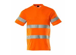 5711074867462 - T-Shirt V-Ausschnitt moderne Passform T-shirt Gr l hi-vis orange - hi-vis orange - Mascot