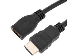 8434185498895 - Hdmi 14 Kabel 20 cm lang mit hdmi-a Stecker auf hdmi Buchse Anschluss in schwarz - Cablemarkt