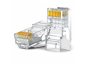 6957303865581 - Ugreen 100x Stecker Stecker Kupplung Ende RJ45 8P8C Cat 6 Verbindung Adapter Netzwerkkabel transparent