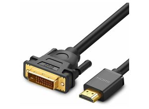 6957303811373 - 5 Meter Kabel Adapterkabel dvi 24 + 1 Pin kompatibel mit dvi 24 + 5 Pin - hdmi Video Kabel Digital Kabel schwarz - Ugreen