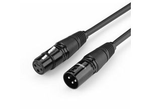 6957303827138 - Audio-Verlängerungskabel Mikrofonkabel Mikrofon xlr Soundanlage (weiblich) - xlr (männlich) schwarz 8m - Ugreen