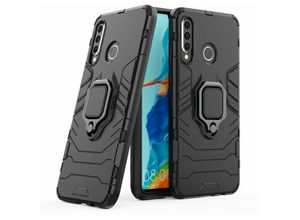 4252021347985 - Markenlos - Ring Armor Kickstand Panzerhülle Bumper kompatibel mit Samsung Galaxy M22 4G Silikon Hard Case Hülle Zubehör Tasche Panzerschale Panzer