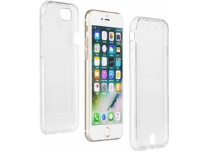 4252021349965 - Markenlos - 360° Rundum Full Body Schutzhülle kompatibel mit iPhone 14 Plus Silikon Hülle Etui Case Cover Silikontasche in Transparent - Transparent