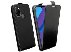 4251810804265 - Markenlos - cofi1453® Flip Case kompatibel mit Honor 9A Handy Tasche vertikal aufklappbar Schutzhülle Klapp Hülle Schwarz - Schwarz