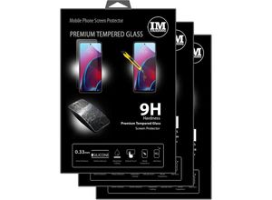 4252021340337 - Markenlos - 3X Schutzglas 9H kompatibel mit motorola moto g stylus 2022 Displayschutzfolie Passgenau Glas