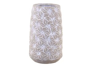 5712750325924 - Chic Antique Colmar Vase mit Blumenmuster Ø145 x H25 cm franz grau