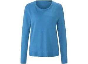 4061389827738 - Rundhals-Pullover PETER HAHN PURE EDITION blau 36