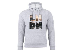 4255664213495 - Cotton Prime® Hoodie Skyline London - Weltenbummler Kollektion