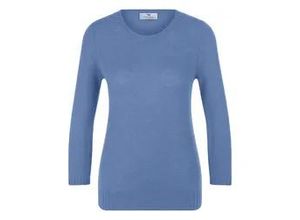 4065691357617 - Rundhals-Pullover aus 100% Premium-Kaschmir Cashmere blau 40