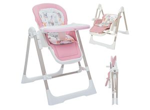 4260595755501 - 3in1 Kinderhochstuhl   Babywippe höhenverstellbar für Kinder - Lulu in Rosa