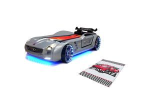 0743194010423 - Autobett Kinderbett Rio Roadster LED Sound Sportsitze Lattenrost Spoiler 90x190 cm