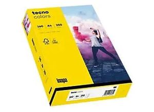 4011211078951 - Farbiges Kopierpapier tecno colors DIN A4 160 g m² intensivgelb 1 Paket = 250 Blatt