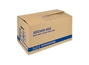 4033657961703 - tidyPac BÜCHER-BOX extrastrong Umzugskarton Pappkarton 300 (B) x 580 (T) x 340 (H) mm Braun 5 Stück