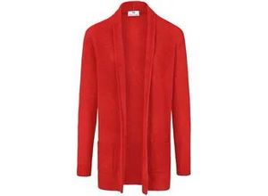 4061389193833 - PETER HAHN Strickcardigan Damen Schurwolle rot