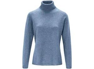 4061389002753 - Rollkragen-Pullover aus Schurwolle und Kaschmir blau 36