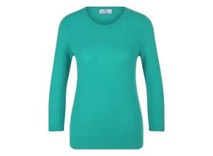 4065691357259 - Rundhals-Pullover aus 100% Premium-Kaschmir Cashmere türkis 38