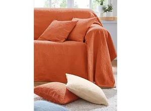 4061389551558 - Überwurf für Sessel und Einzelbett ca 160x190cm orange