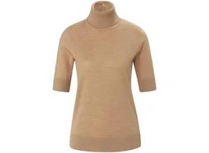 4061389685109 - PETER HAHN Strickkurzarmpullove Damen Schurwolle camel