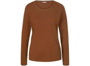 4065691317642 - Rundhals-Pullover aus Schurwolle und Kaschmir braun 36